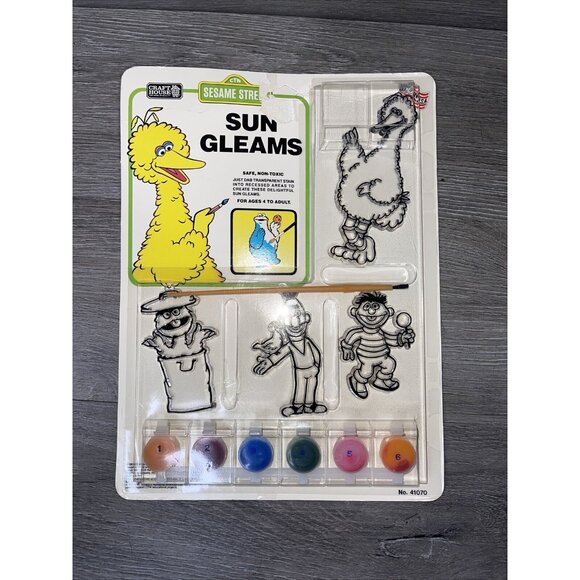 Toys | Sesame Street Vintage 1987 Sun Gleam Paint By Number Big Bird ...